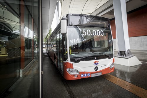 Landmark for the most successful city bus of all time: 50 000th ...